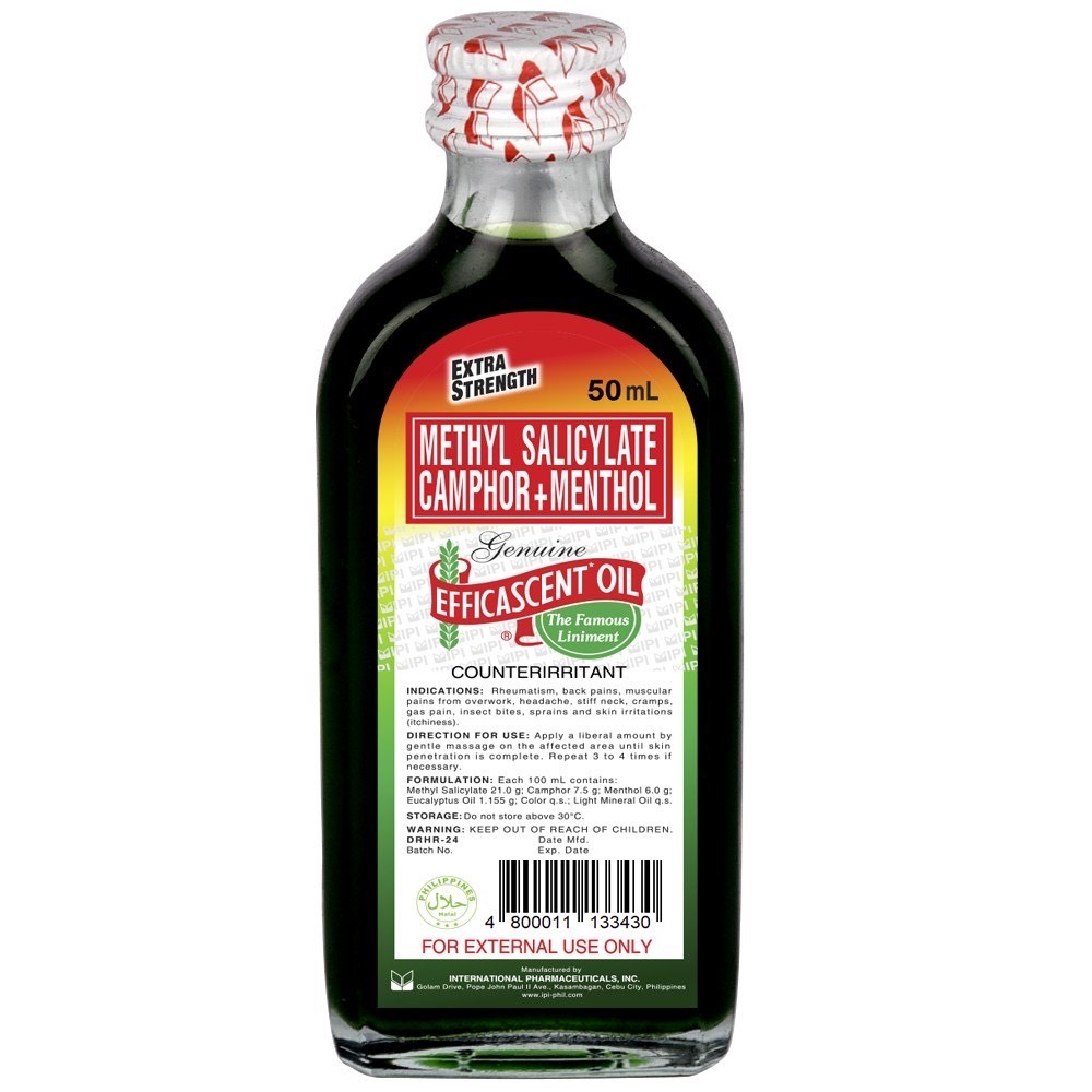 Efficascent Oil Extra Strength (counterirritant) 50ml | Shopee Philippines
