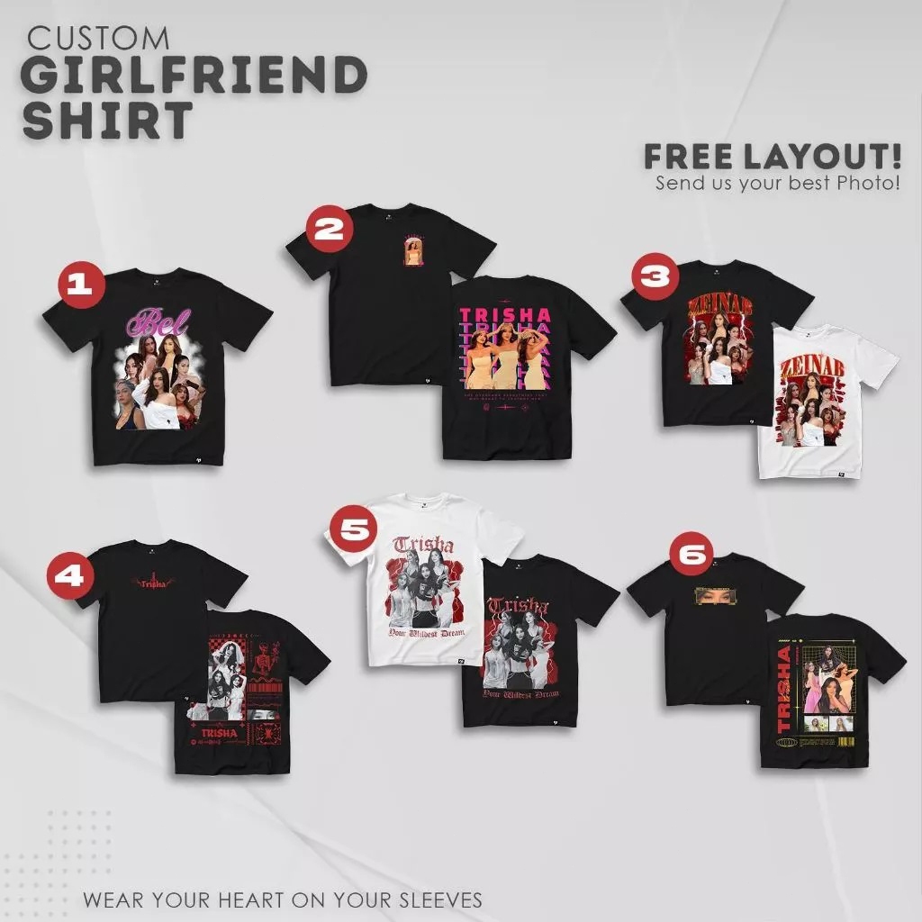 New Dessign Customized GF Shirt Girlfriend T-Shirt V2 | Shopee Philippines