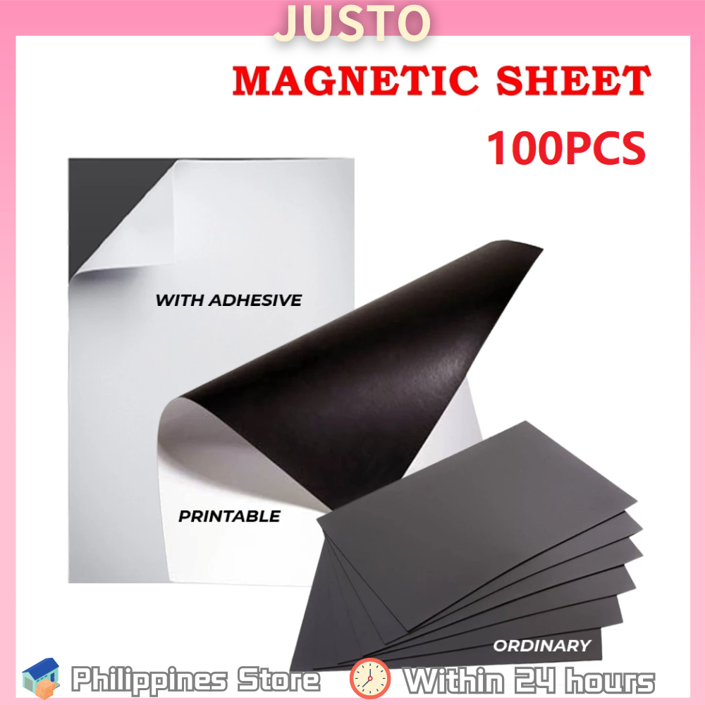 100pcs Magnetic Sheet 4*6 inches With Adhesive 0.5mm For DIY Ref Magnet ...