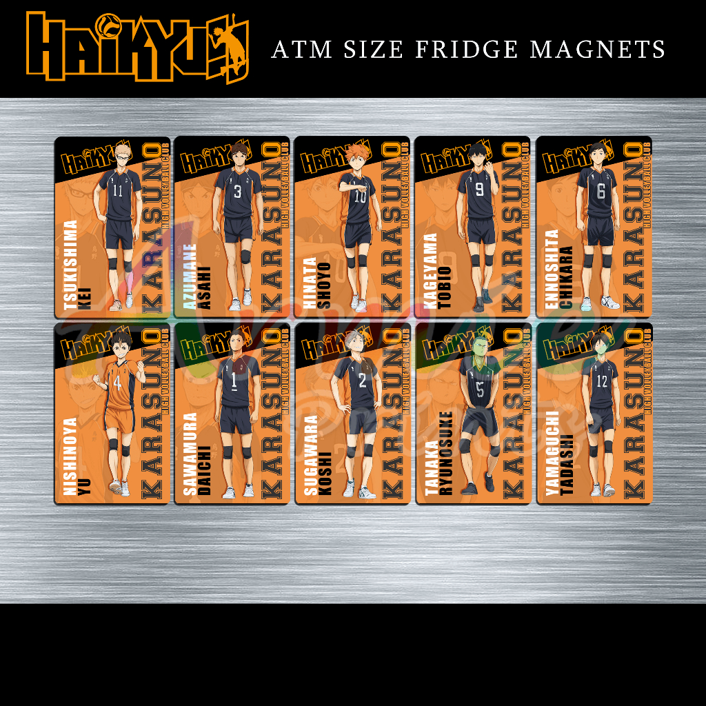 Anime | Haikyuu | ATM Size Ref Magnet SETS | Shopee Philippines