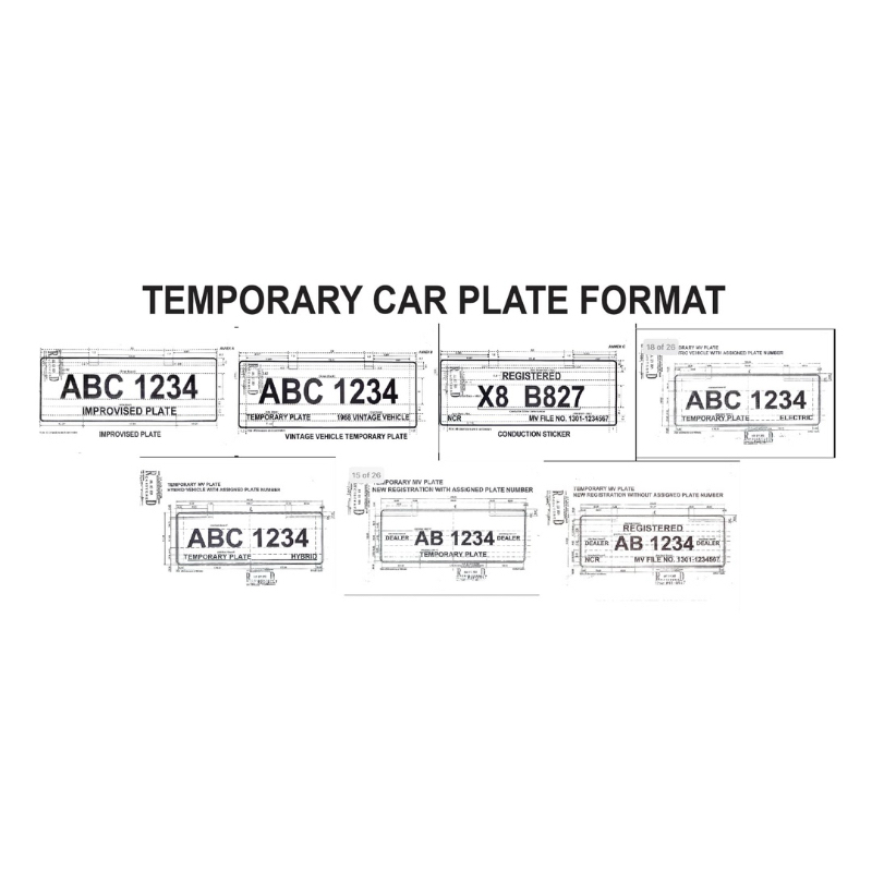 Temporary Car Plate Standard and LTO format 2024 | Shopee Philippines