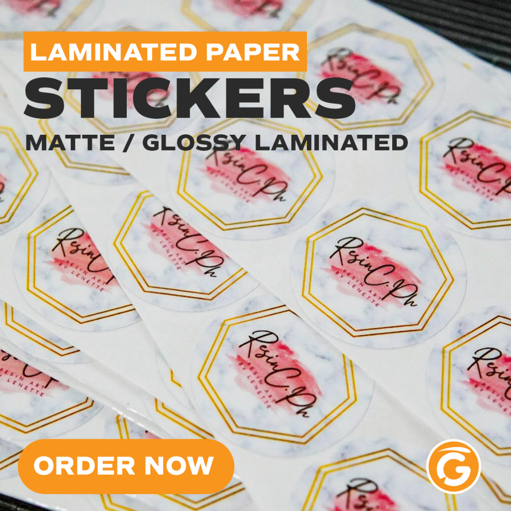 Laminated Paper Stickers - 1x1", 2x2", 3x3" in A4-size Sheet - Contour ...