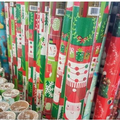 GLOSSY THICKENED RANDOM DESIGN CHRISTMAS WRAPPERS-90GSM | Shopee ...