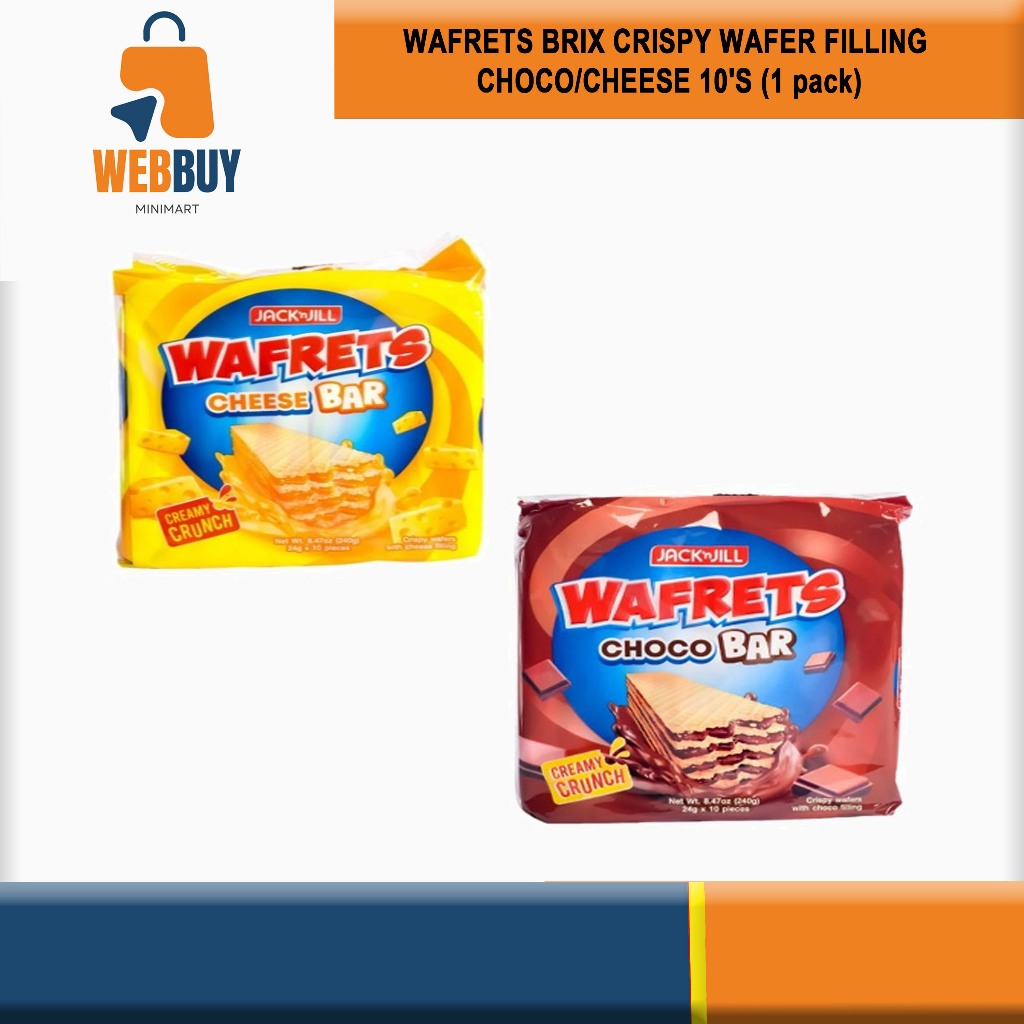 WEBBUY WAFRETS BRIX CRISPY WAFER FILLING CHOCO/CHEESE 10'S (1 pack ...