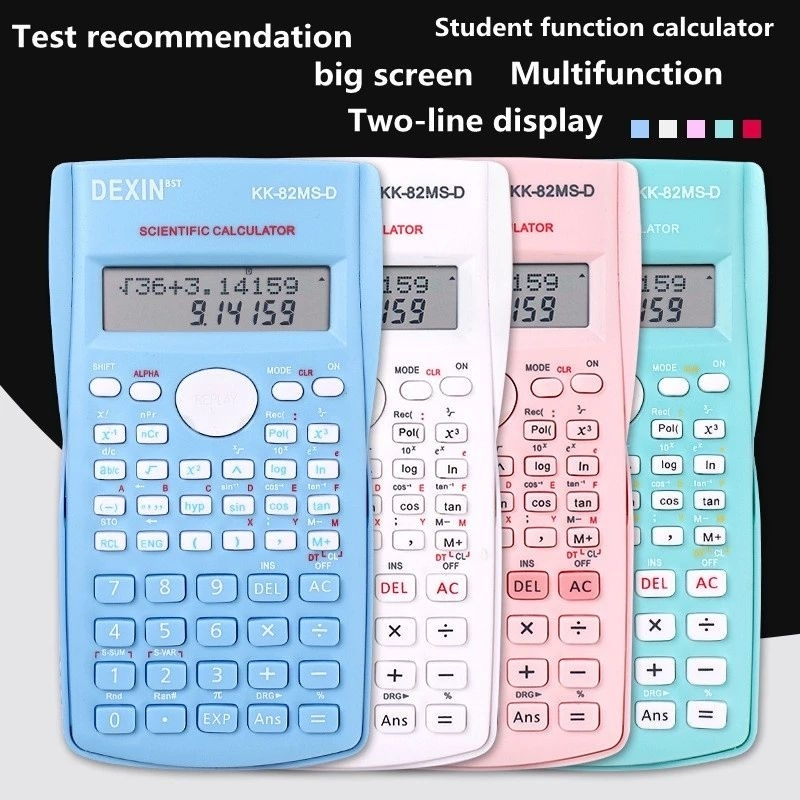 Student Multi Color Test Scientific Calculator DEXIN 82MS Formula Exam ...