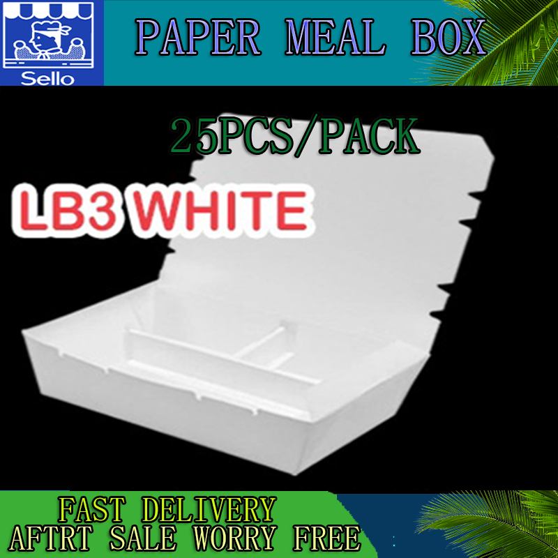 Box With Divider Paper Meal Box Meal Box Dimsum Spaghetti Rice Box ...