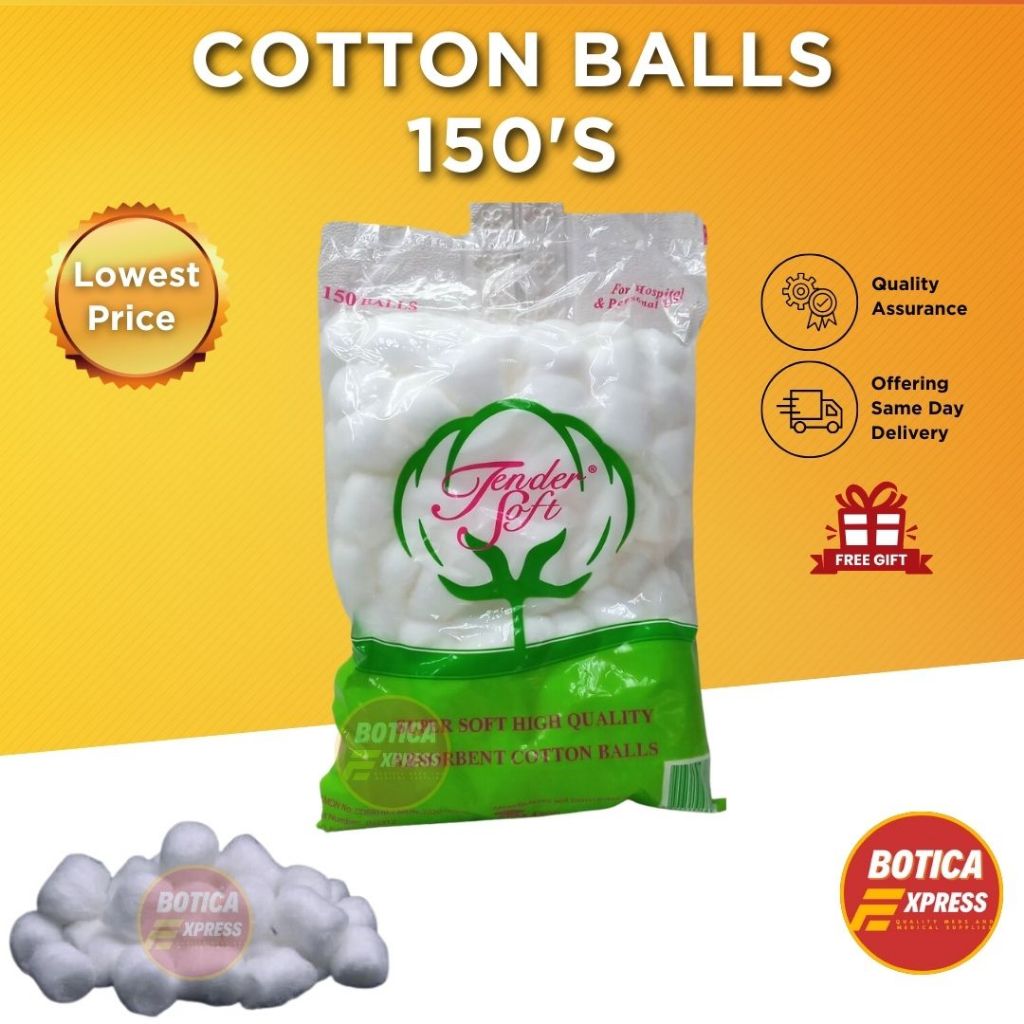 Cotton Balls,(Tender Soft) 150 Balls | Shopee Philippines
