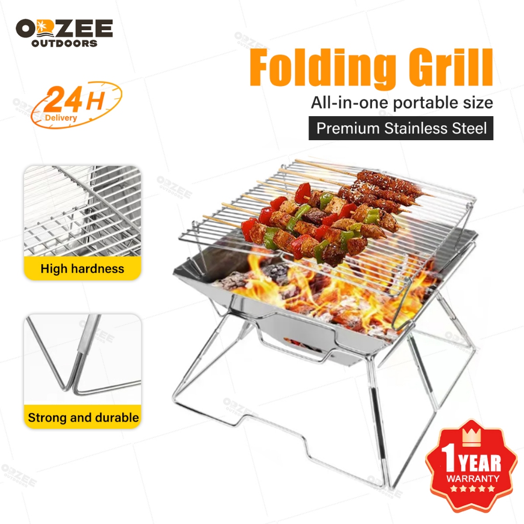(COD)Outdoor BBQ Charcoal Stove Outdoor Stainless Steel Barbecue ...