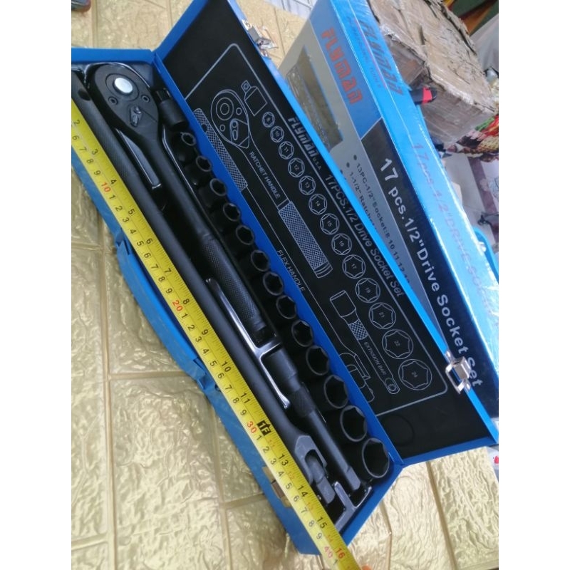 ORIGINAL FLYMAN 17PCS,1/2 DRIVE SOCKET SET | Shopee Philippines