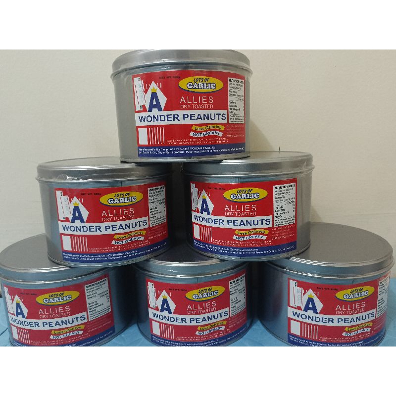 Allies Bundle of 6 Dry Toasted Wonder Peanuts(800 G) | Shopee Philippines