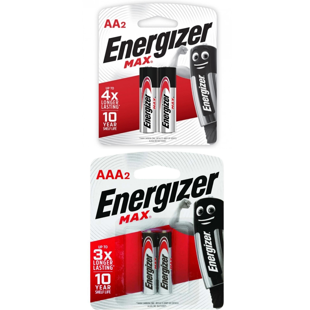 2pcs Energizer Original Battery 2pcs per pack AA AAA size | Shopee ...