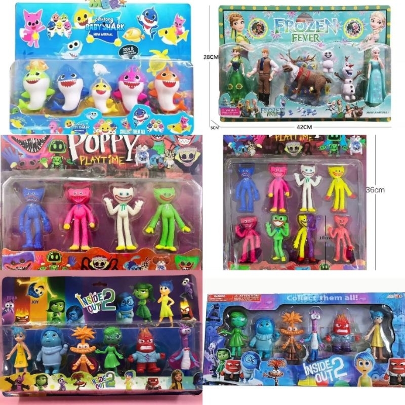 4-8pcs Poppy Playtime Huggy Wuggy Cake Toppers Toys Figurine Character ...