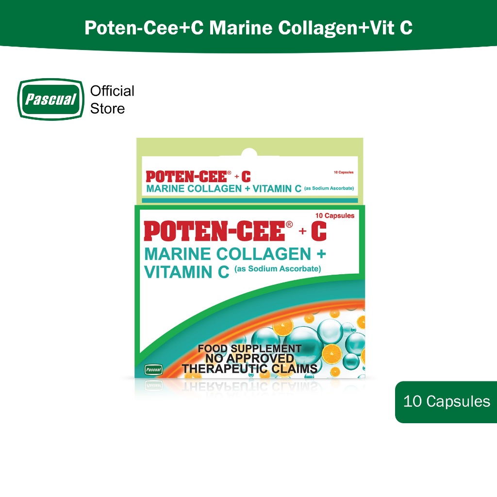 POTEN-CEE+C MARINE COLLAGEN+VIT C (10's) | Shopee Philippines