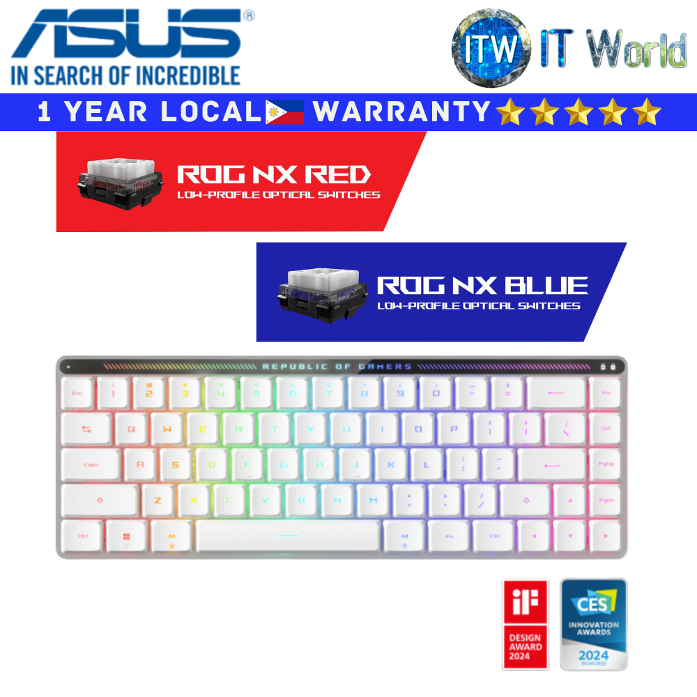 ASUS Gaming Keyboard ROG Falchion RX Low Profile (Blue | Red Switch ...