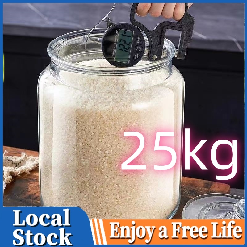 rice dispenser lagayan ng bigas 25 kilos/kg with lid airtight rice ...