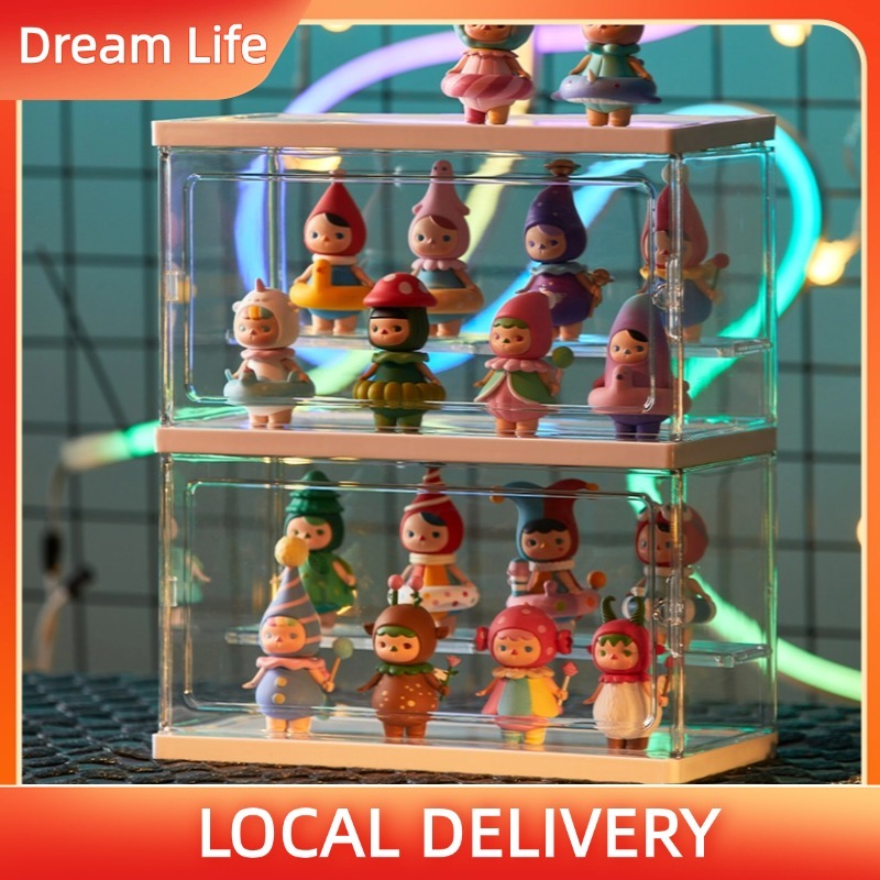 Acrylic Display Case Transparent Boxes Popmart Storage Organizer ...