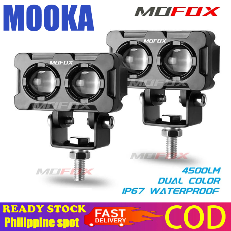 MOFOX LB2 Driving Light Light Red Blue Fog Light/Lo Beam Car Fog Light ...