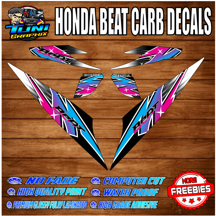Honda Beat Carb Star Indo Sticker Decals with freebies | Shopee Philippines