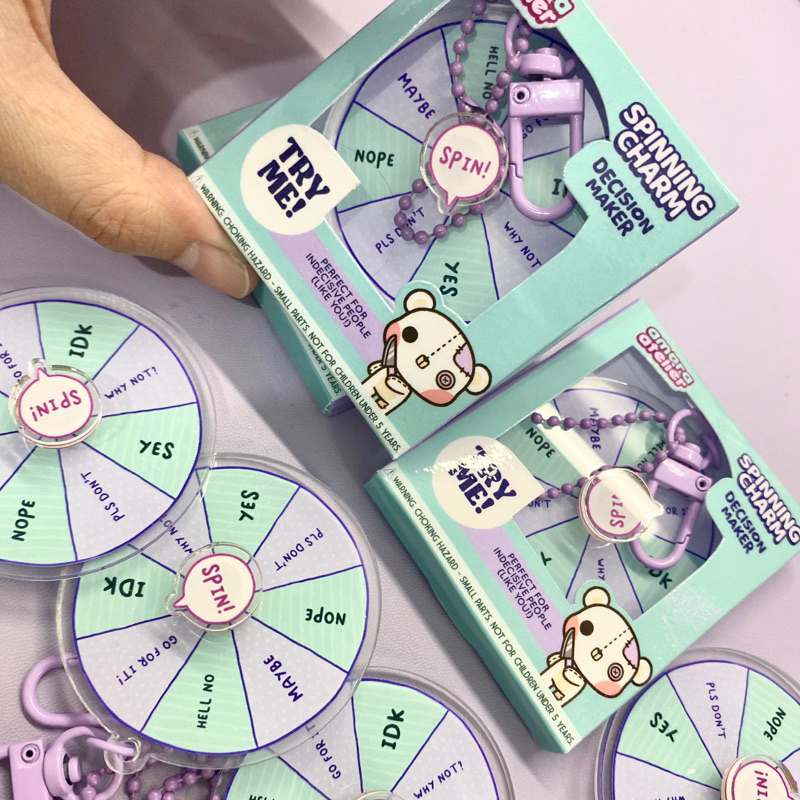 Spinning Charm | Decision Maker | Rotating Keychain | Amora Atelier ...