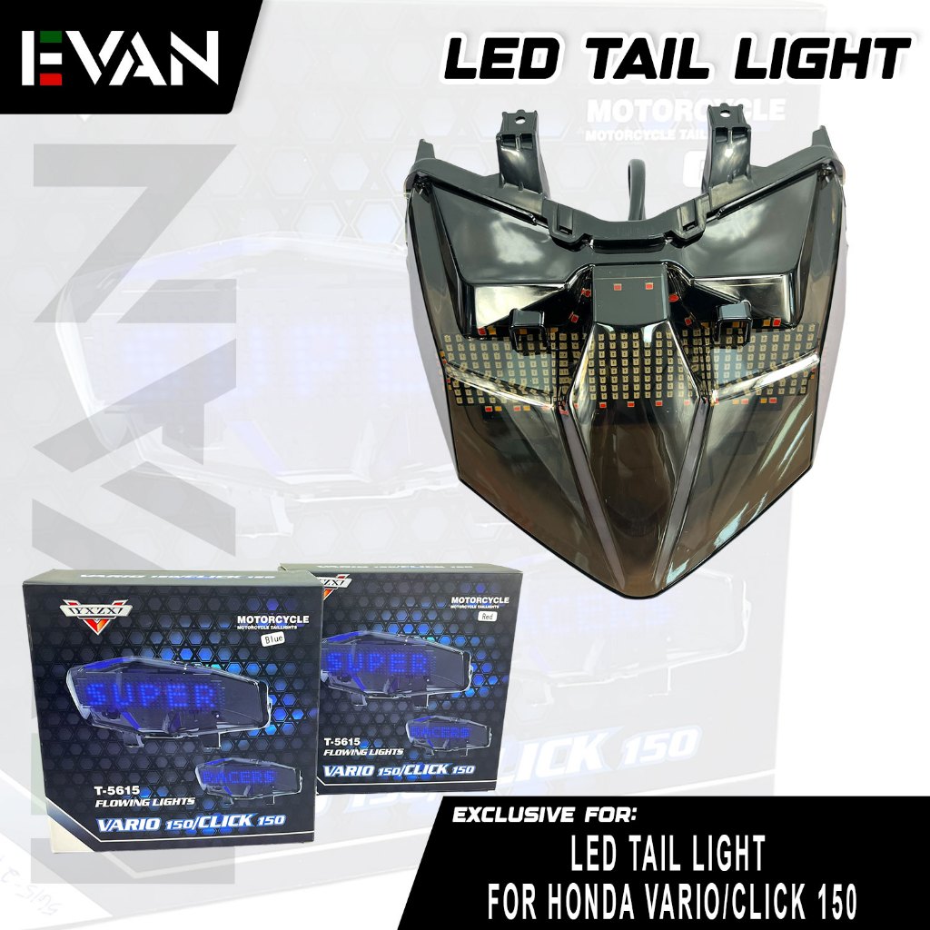 EVAN.PH LED TAIL LIGHT RED AND BLUE FOR HONDA VARIO/CLICK 150 ...