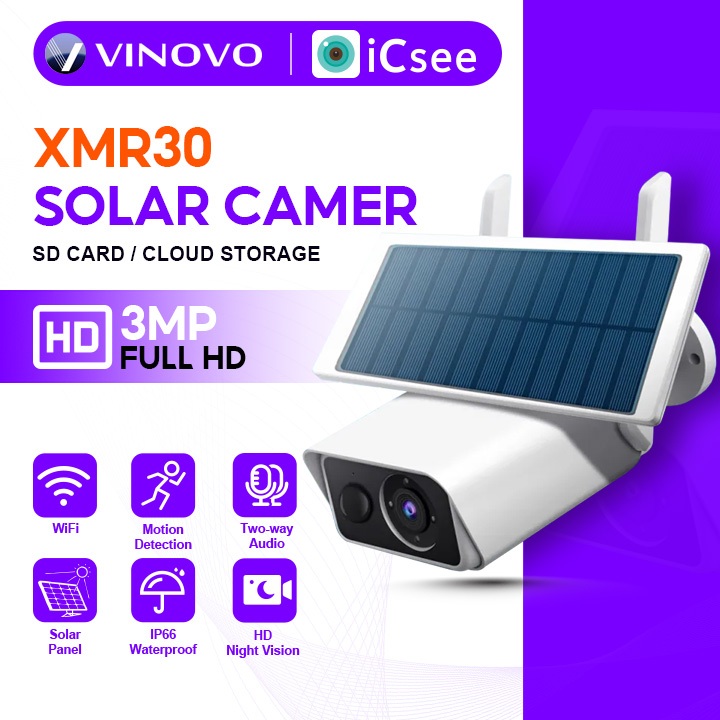 ICSEE XM R30 Solar CCTV Outdoor 4MP HD Wireless WiFi Human Detection ...
