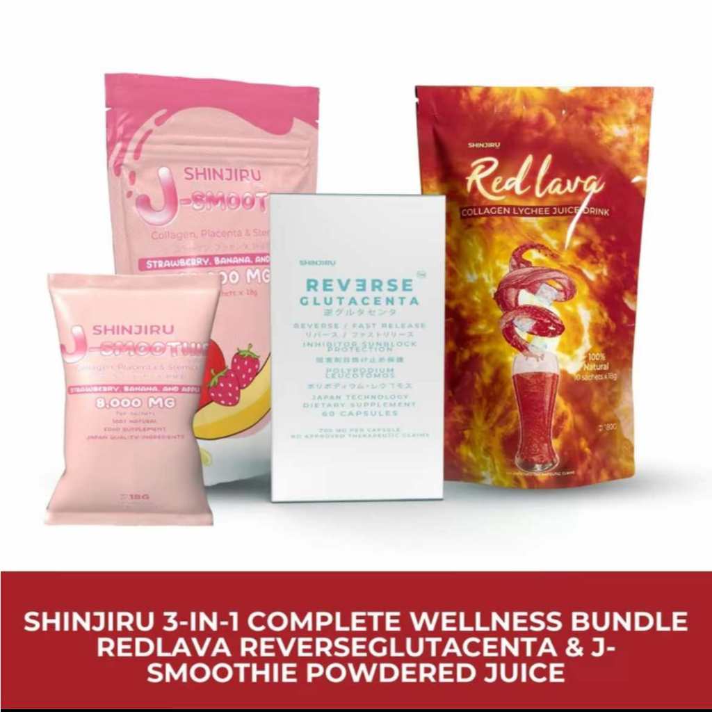 SHINJIRU 3-in-1 Bundle Red Lava Reverse Glutacenta & J-Smoothie ...