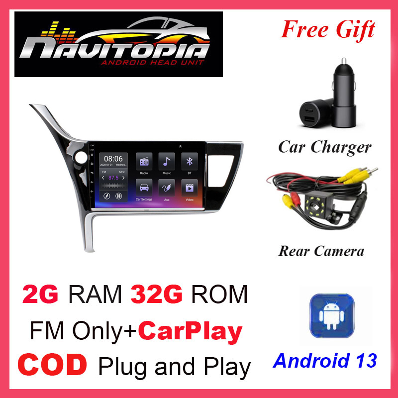 NAVITOPIA 10inch Android 13 Car Head Unit for Toyota Corolla Altis 2017 ...