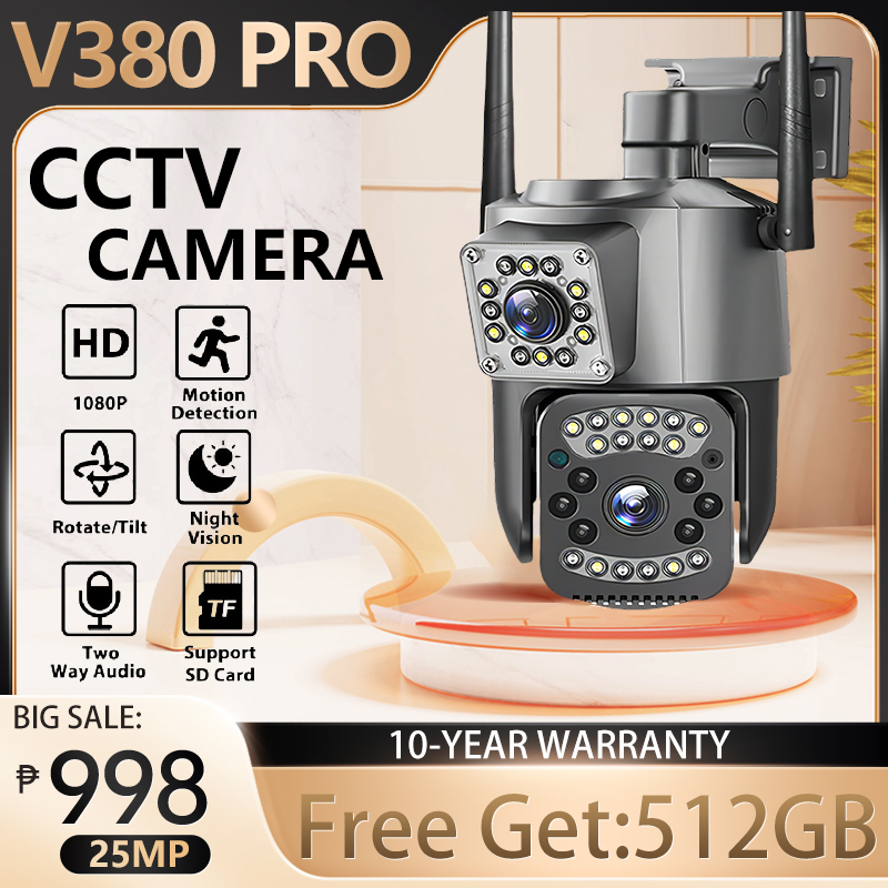 V380 PRO CCTV Camera No WIFI Needed Outdoor Waterproof 4K HD Two-Way ...