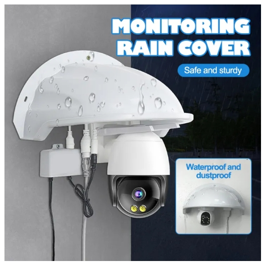 Rain Sun Shield Weather Cover Anti Glare Side Bracket CCTV Turret Dome ...