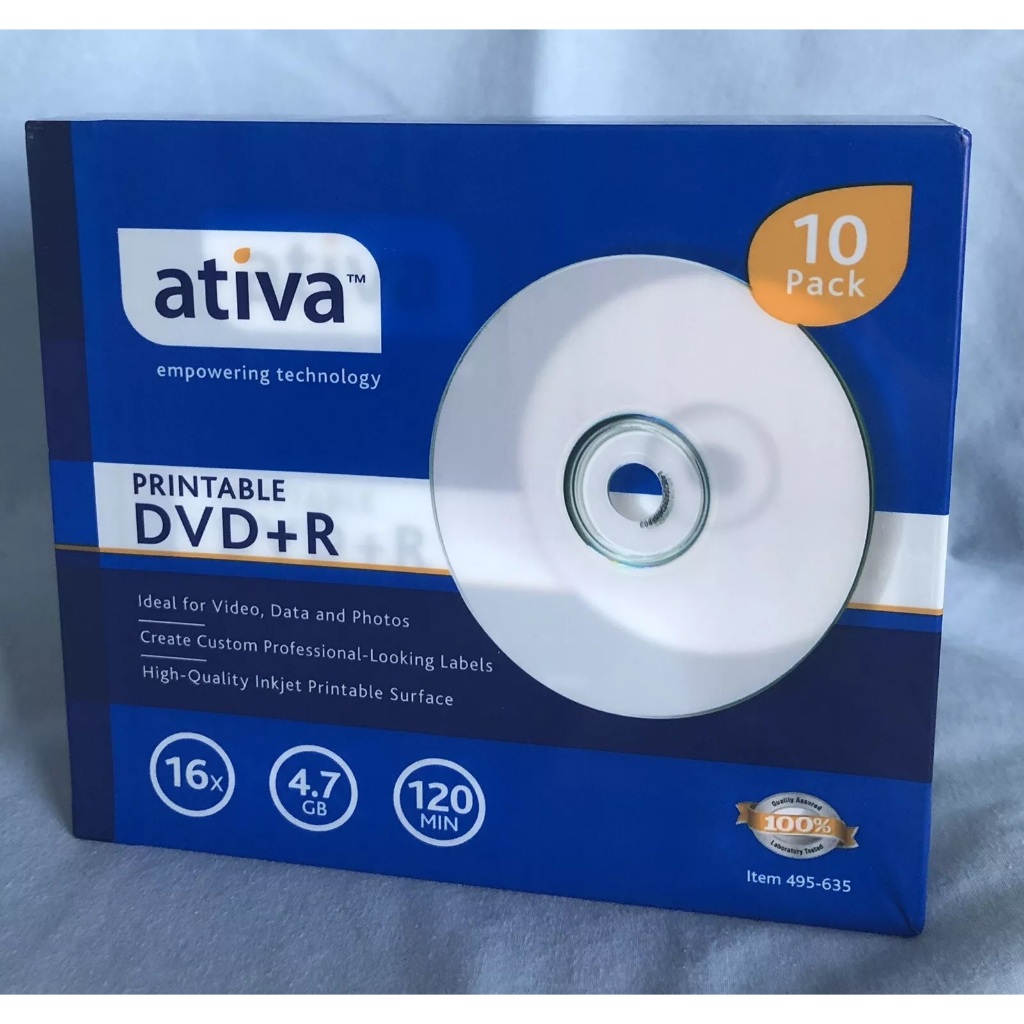 Ativa Printable DVD+R 10 Pack SEALED | Shopee Philippines
