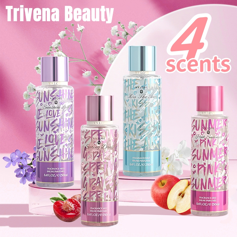 Trivena Beauty Shimmer Body Mist Perfume Cover odor Women men Long ...