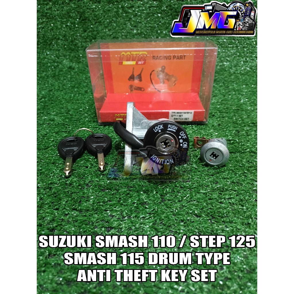 SUZUKI SMASH110 / STEP 125 / SMASH 115 DRUM TYPE ANTI THEFT KEY SET ...