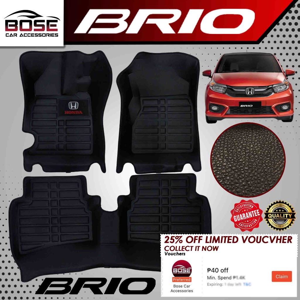 TPE / 5D Deep Dish for Honda Brio 2019 - Onwards Deep Dish Car Matting ...