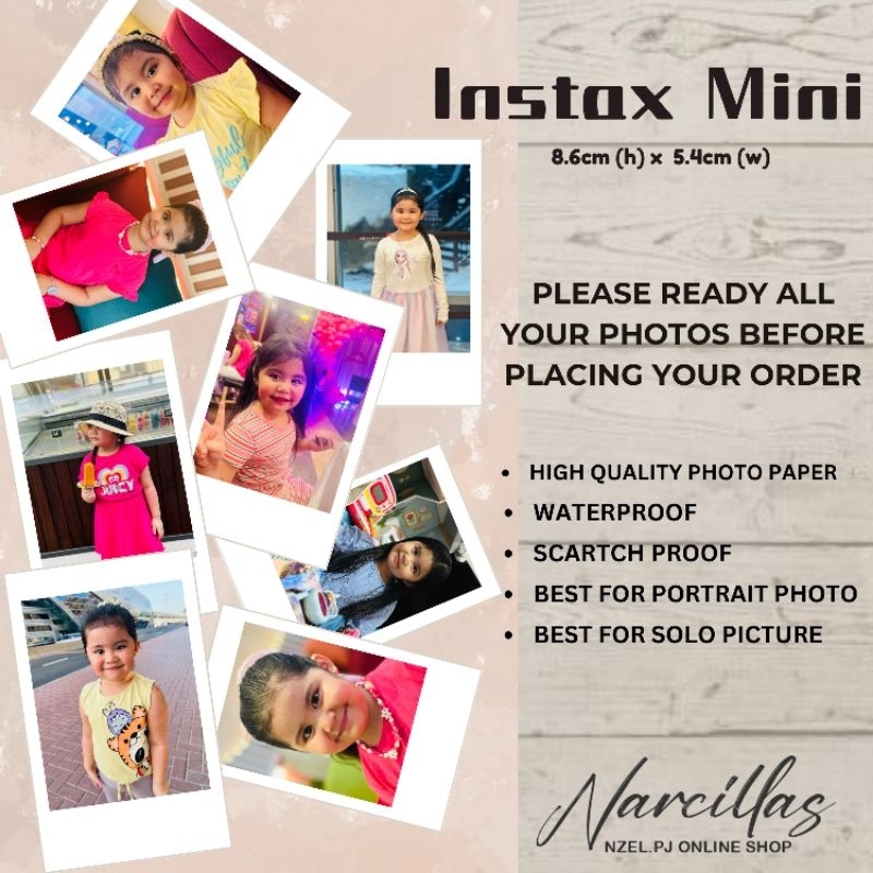 Mini Instax Inspired Photo Print | Waterproof | 10 pcs MINIMUM | Shopee ...