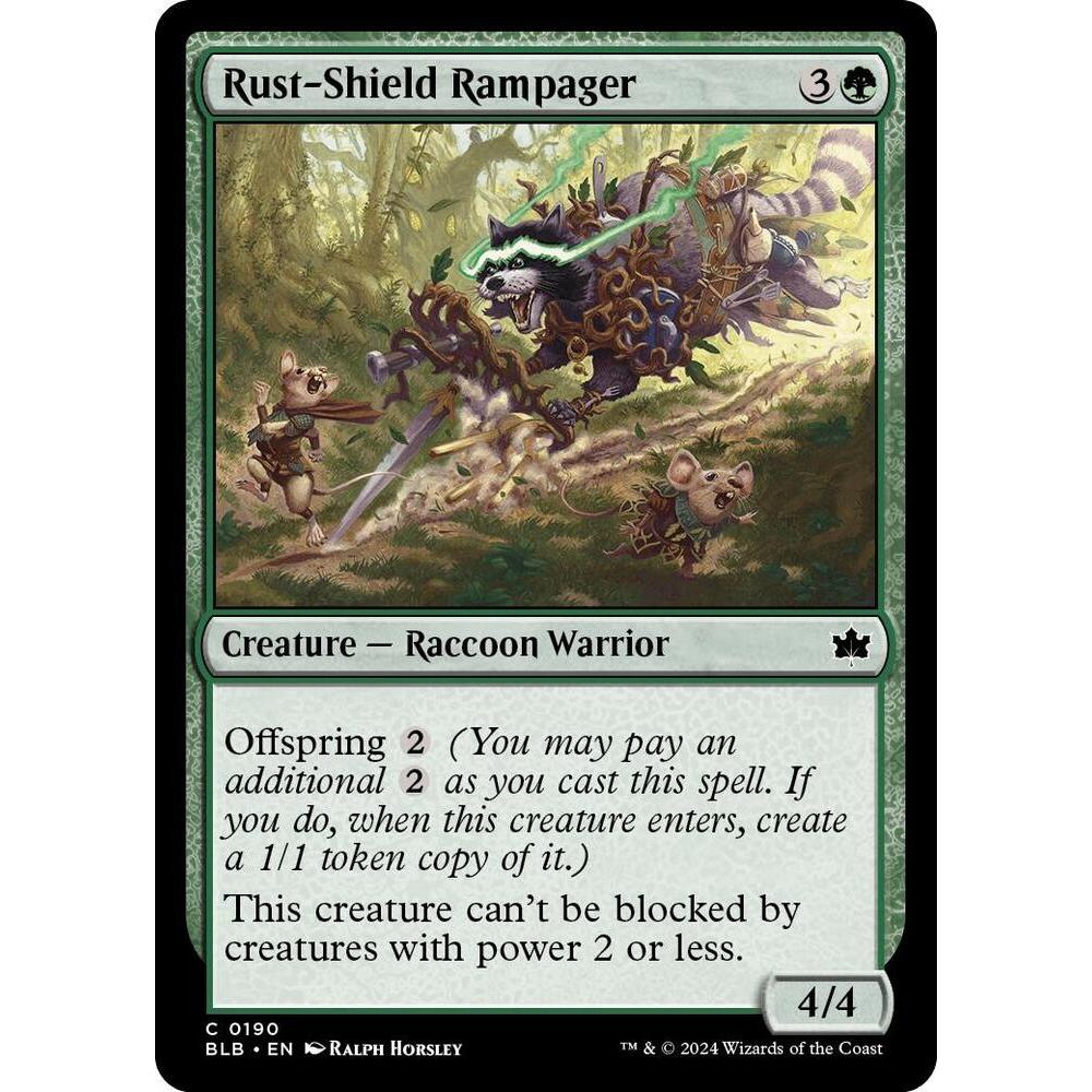 Magic the Gathering - Rust-Shield Rampager - MTG Green - BLB - NM ...