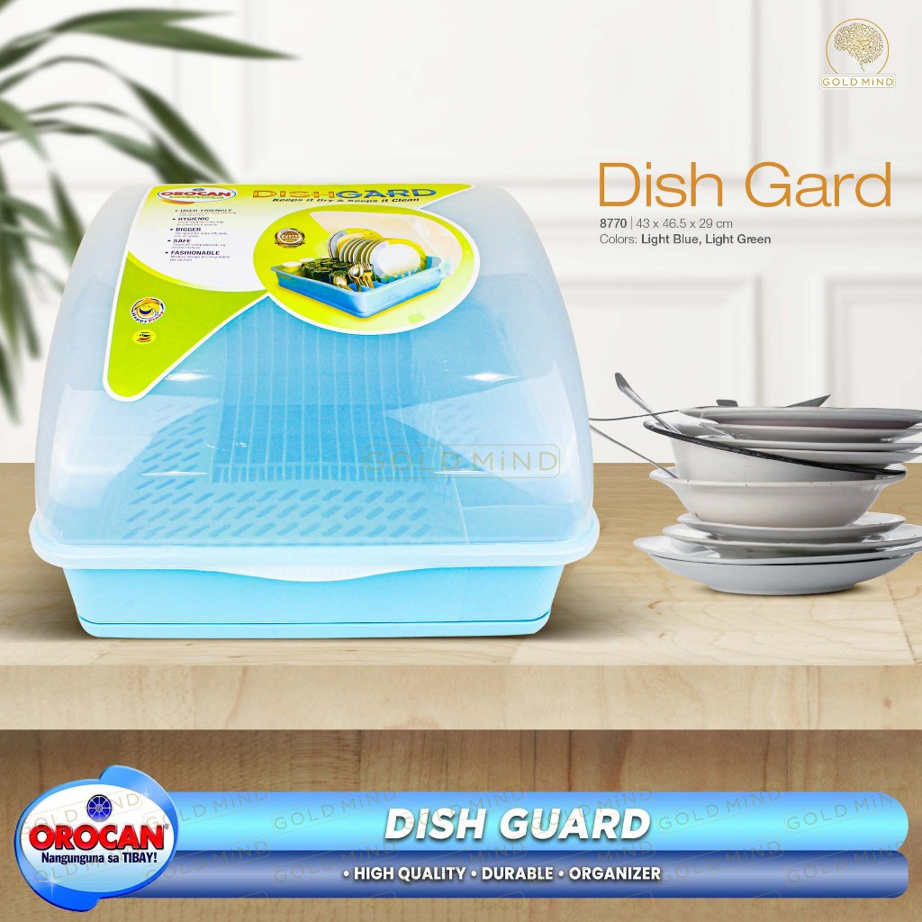 Orocan Dish Rack Drainer with Cover -Gold Mind | Shopee Philippines