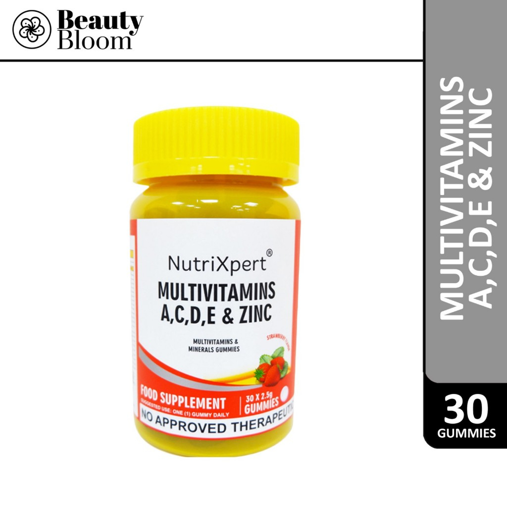 NutriXpert Multivitamins A, C, D, E & Zinc Gummies 30's | Shopee ...