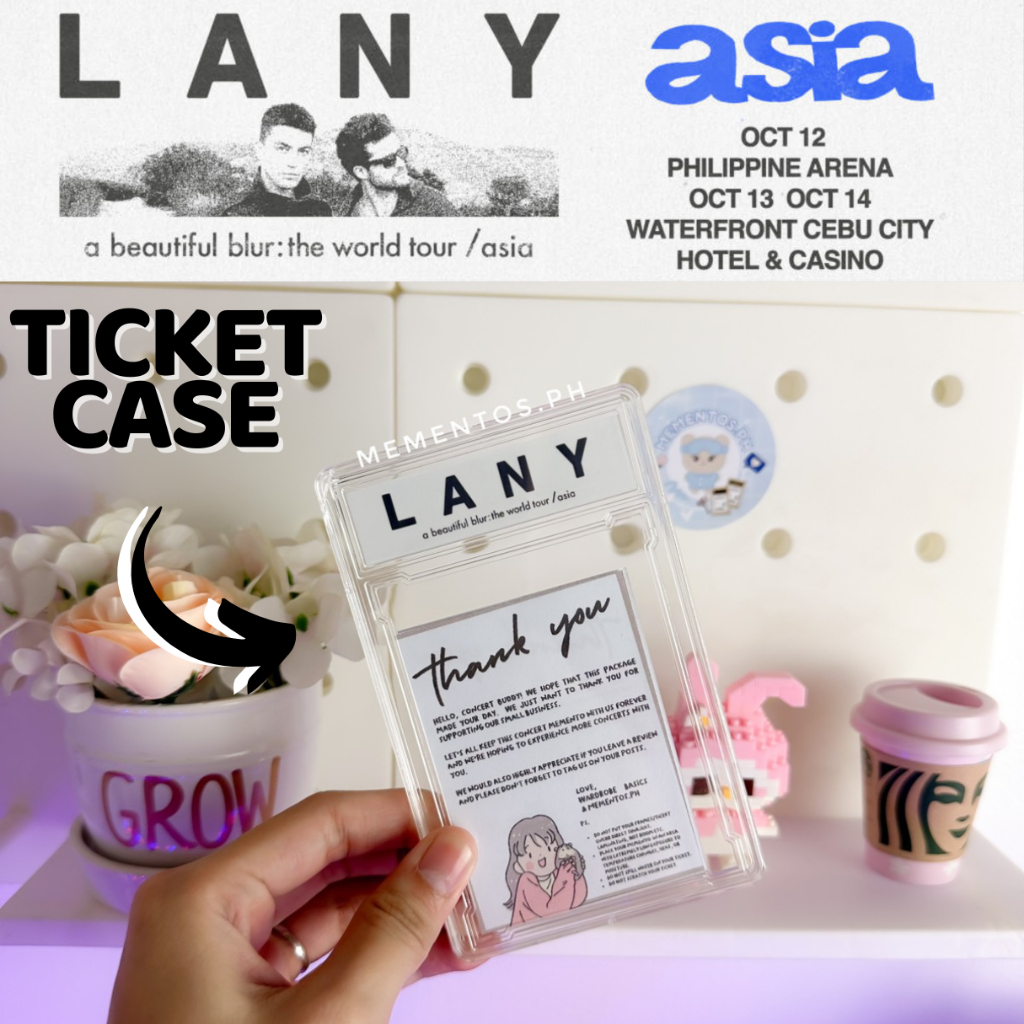 LANY A Beautiful Blur Acrylic Ticket Case Concert Ticket Frame Holder ...