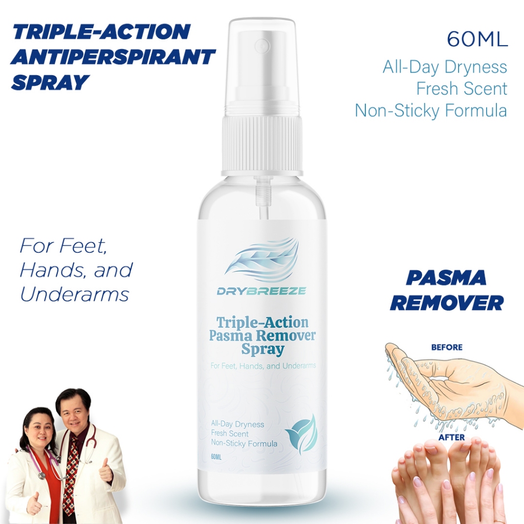 DryBreeze Triple-Action Antiperspirant Pasma Remover Spray para sa ...