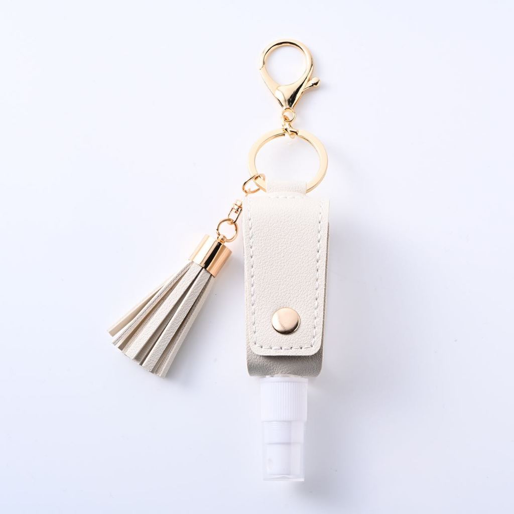 [FISH SALE]Portable hand sanitizer bottle Leather Keychain (with bottle ...