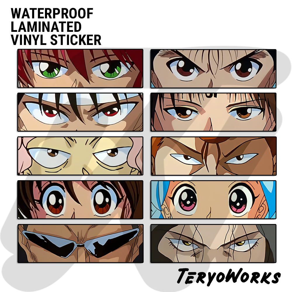 Ghost Fighter Eye Slap Sticker – Anime Vinyl Decal for Laptop, Phone ...