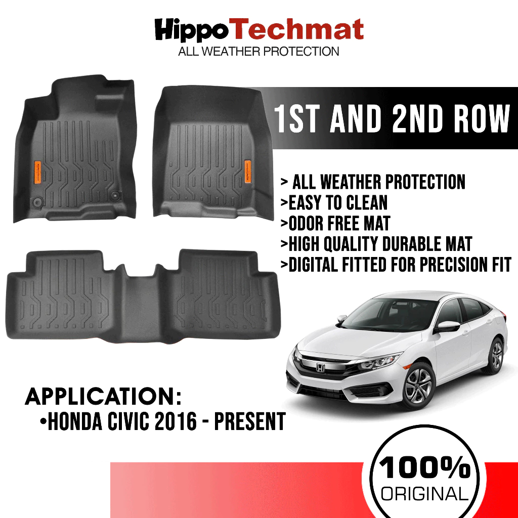 Honda Civic 2016 to 2025 Hippo Techmat Basic Deep Dish Matting Thailand ...