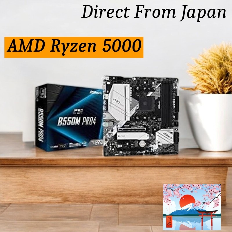 ASRock AMD Ryzen 5000 series (Socket AM4) compatible B550 chipset ...