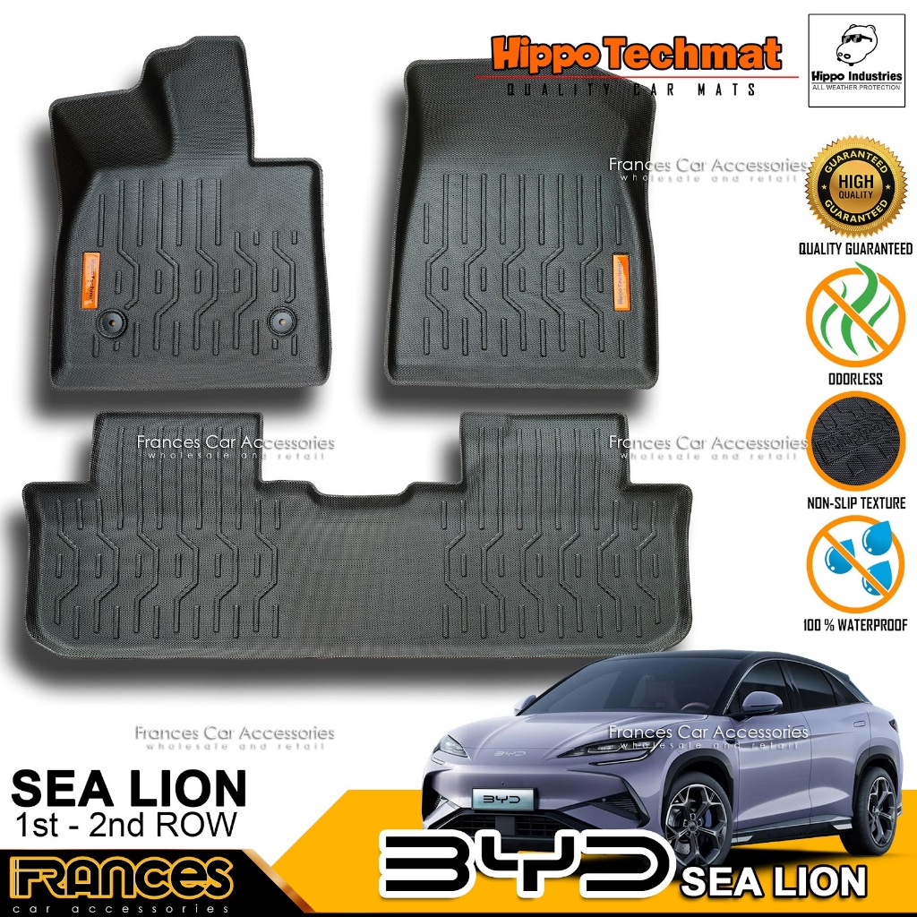 BYD Sealion 6 2024-2025 1st-2nd Thick 5/Hippo Techmat V2 Deep Dish ...