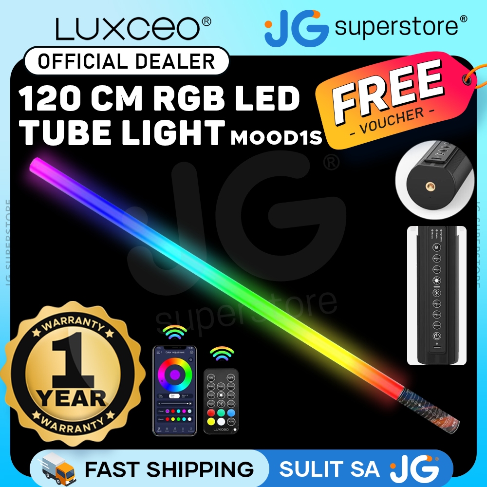 Luxceo MOOD1S 120cm/85cm RGB Handheld LED Mood Lamp Light Tube Wand for ...