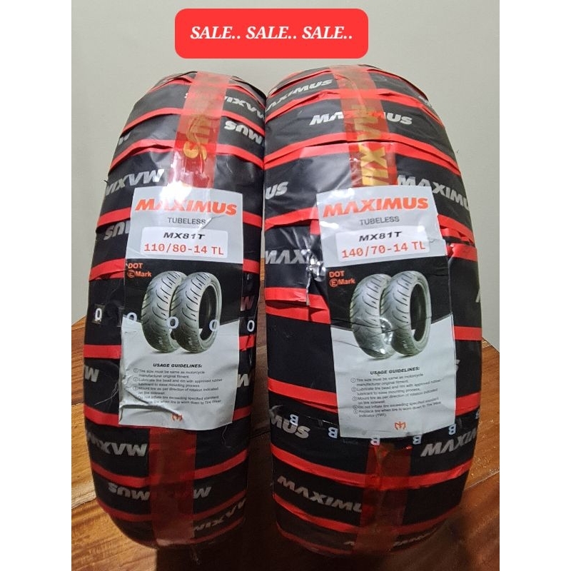 MAXIMUS TIRES TUBELESS - AEROX V1/V2 | Shopee Philippines