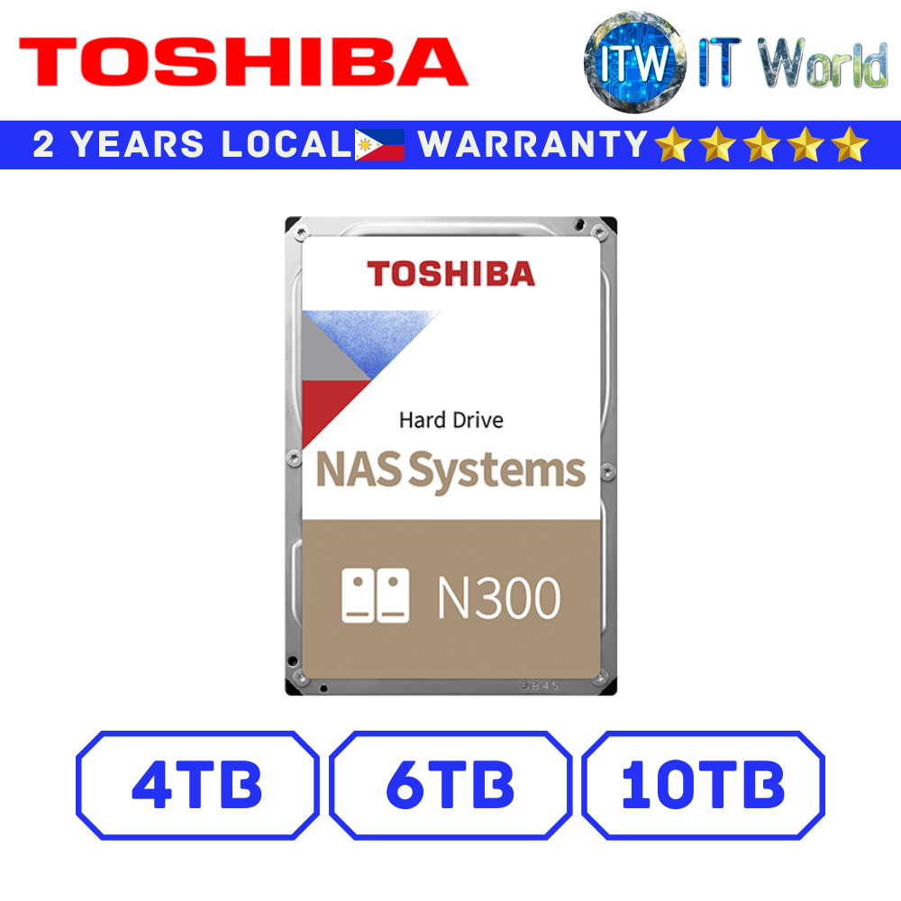 Itw | Toshiba Hard Drive HDD N300 NAS 3.5" SATA 6.0Gbit/s Internal (4TB | 6TB | 10TB) | Shopee ...