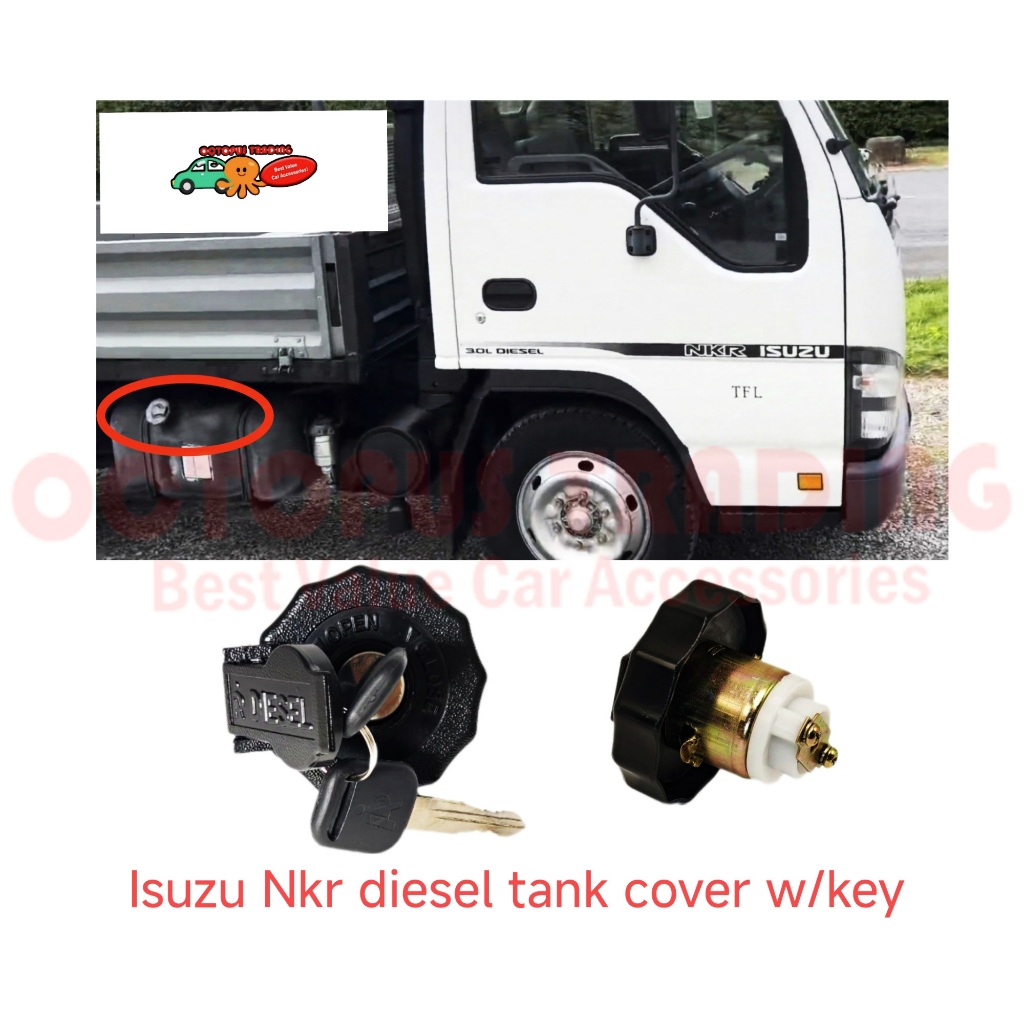 Fuel tank cap for ISUZU NKR Diesel engine w/ keys made of steel, heavy ...