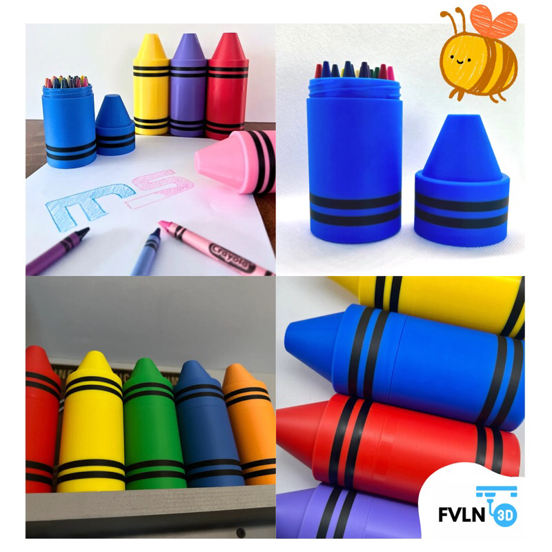Crayon Container BPA Free Can be Personalized Many Colors Available ...