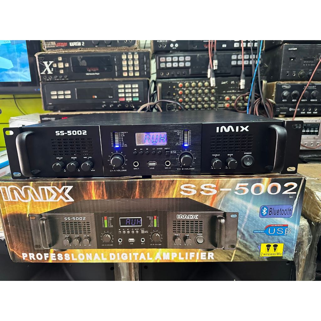 IMIX powered amplifier SS-5002 2600w PMPO X 2 CHANNEL WITH USB ...